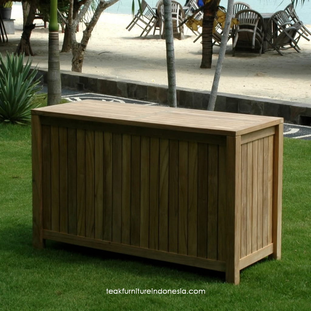 teak garden storage chest